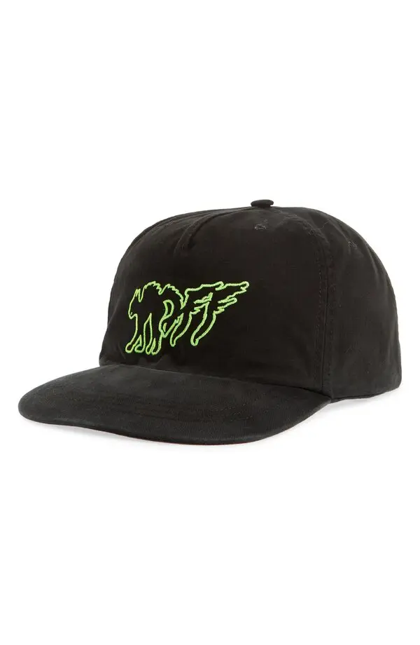 新品 OFF-WHITE  MAD CAT PAPERCLIP CAP Off-White Mad Cat Paperclip Cap Black - Black/ Light Green